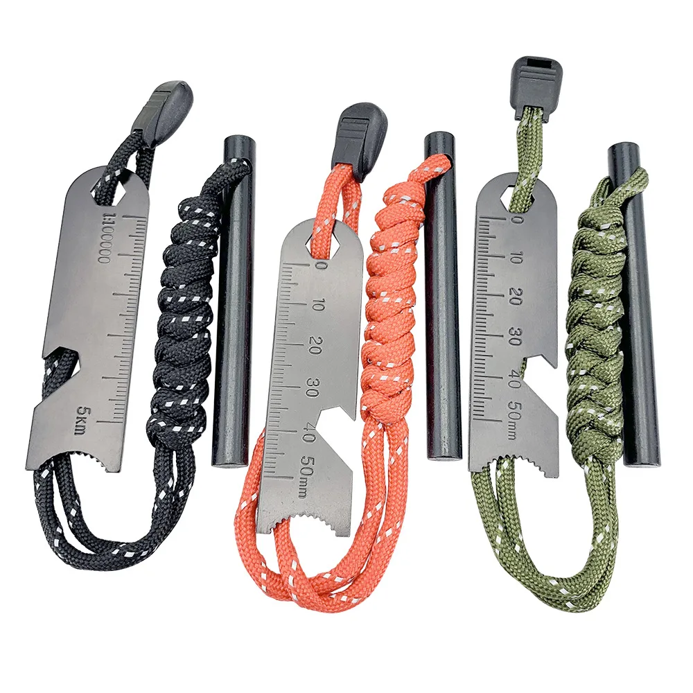Outdoor Survival Fire Starter Magnesium Flint Stick, Portable Emergency ...