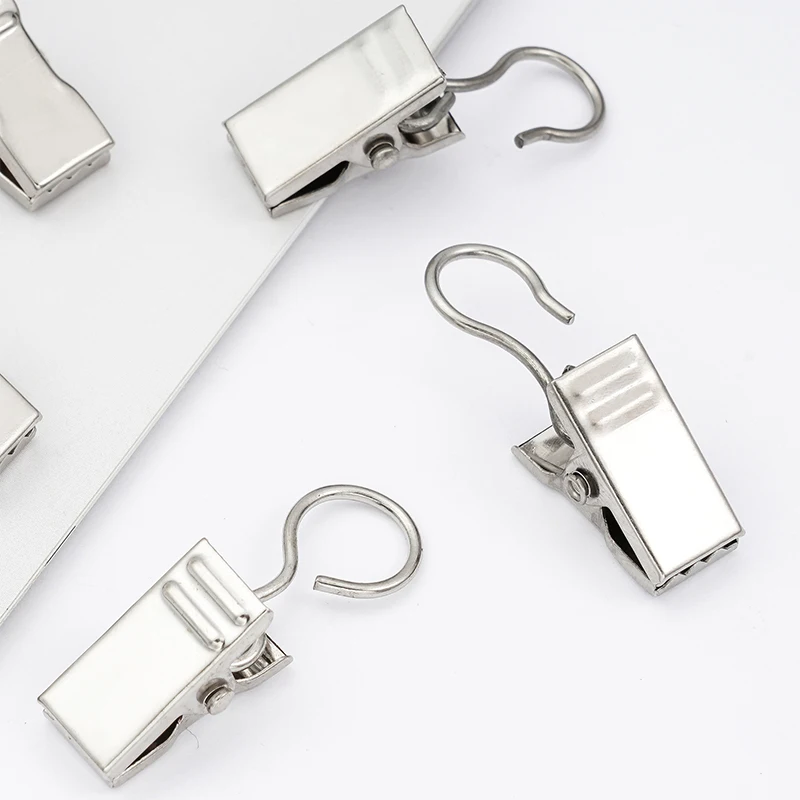 Pince à linge,Clips pour rideaux en acier inoxydable, 50 pièces ...