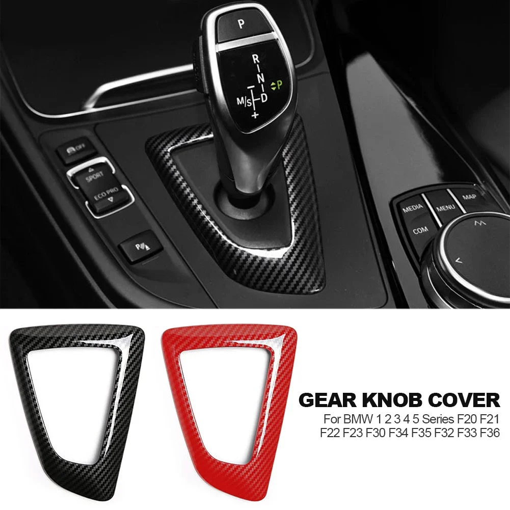 Car Lower Cover of Gear Lever For BMW 1 2 3 4 5 Series Carbon Fiber ...