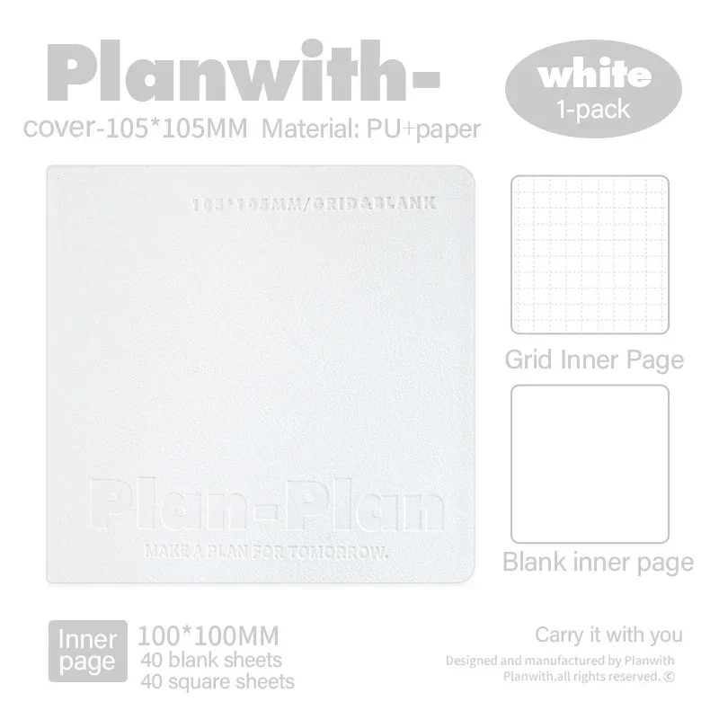 Cuaderno cuadrado de tapa suave para estudiantes, libreta portátil con ...