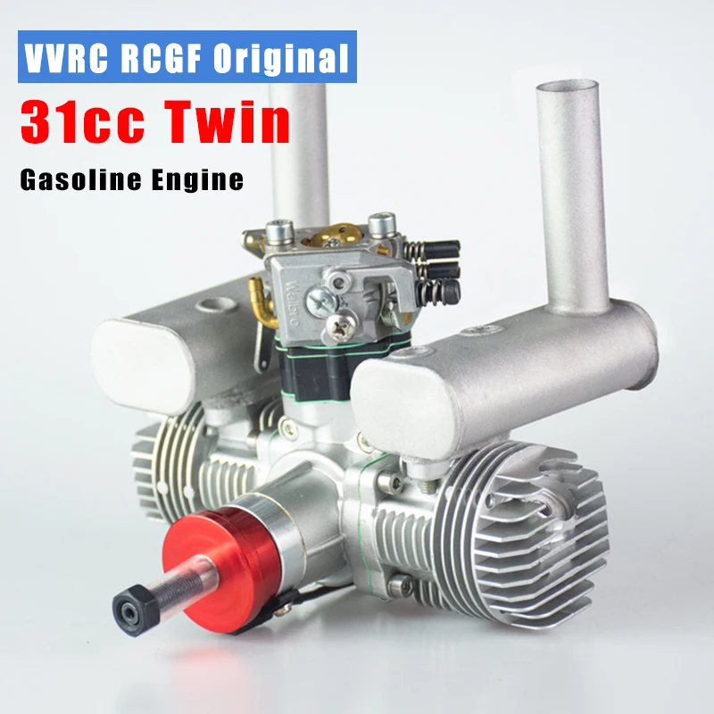 NEW-V2-VVRC-RCGF-31cc-Twin-Cylinder-Petrol-Gasoline-Engine-Dual ...
