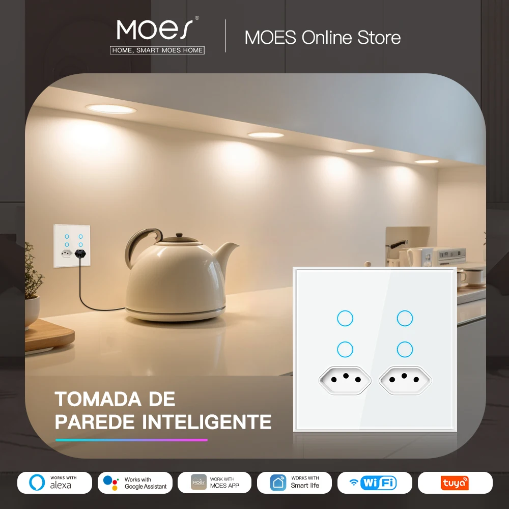 Smart WiFi Wall Light Switch Socket Outlet Brazilian Standard ...