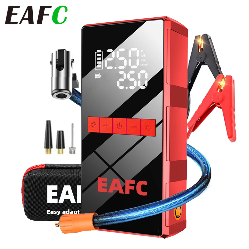 EAFC Portable Car Jump Starter Powerbankwith Air Compressor 150PSI ...