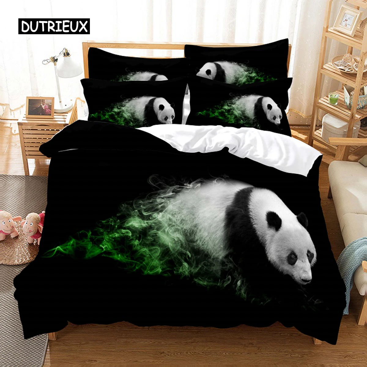 Colour-Panda-Bedding-Set-Duvet-Cover-Set-3d-Bedding-Digital-Printing ...