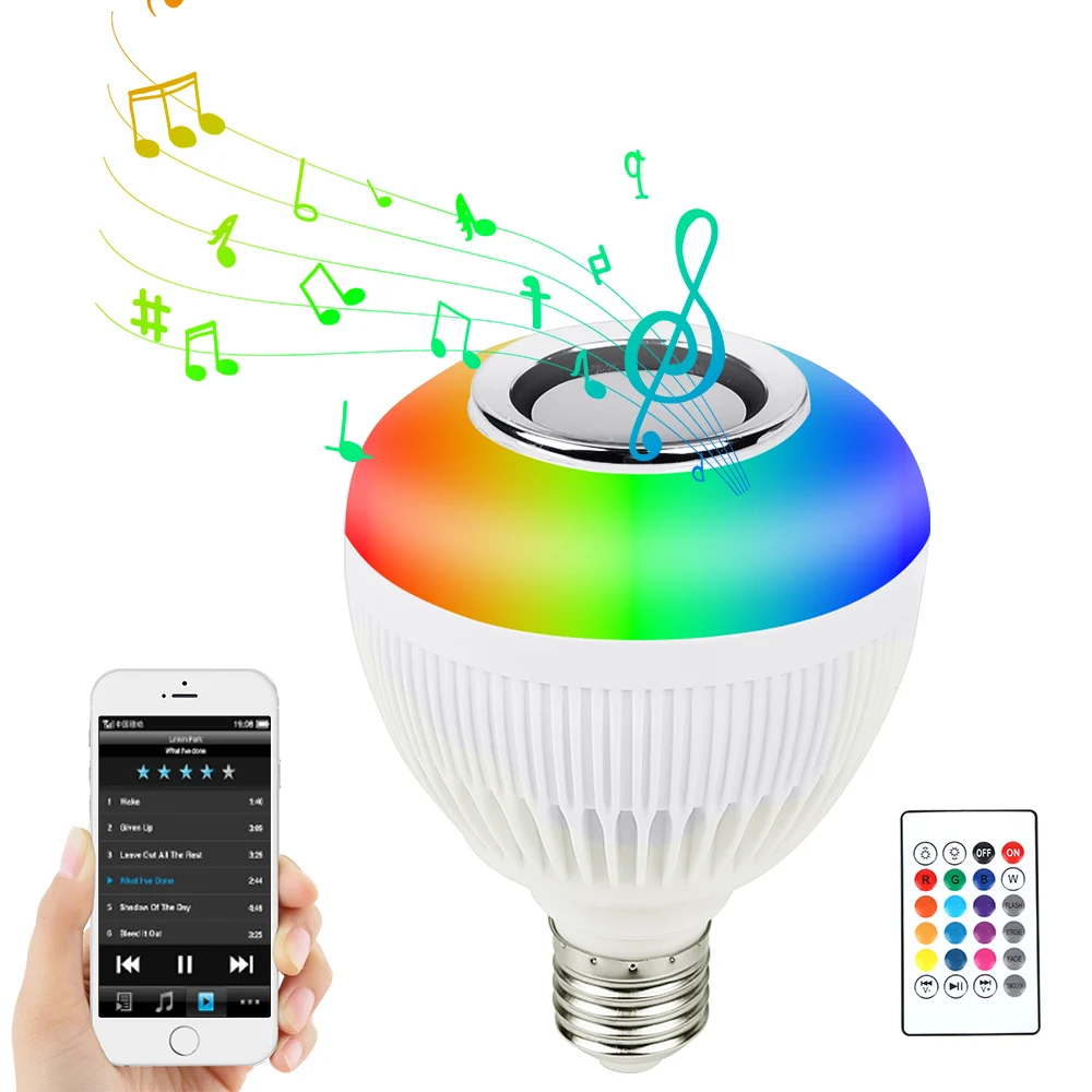 12w-RGB-Speaker-Bulb-Bluetooth-Music-LED-Bulb-Lamp-Control-Bedroom ...