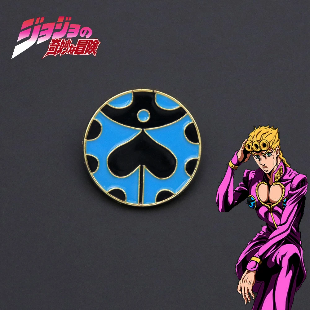 Cute-Blue-Ladybug-Enamel-Pins-Anime-JoJos-Bizarre-Adventure-Giorno ...