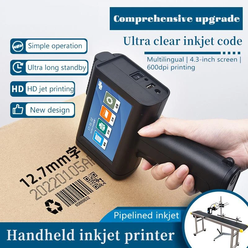 M10 handheld pequena impressora a jato de tinta data lote número qr ...