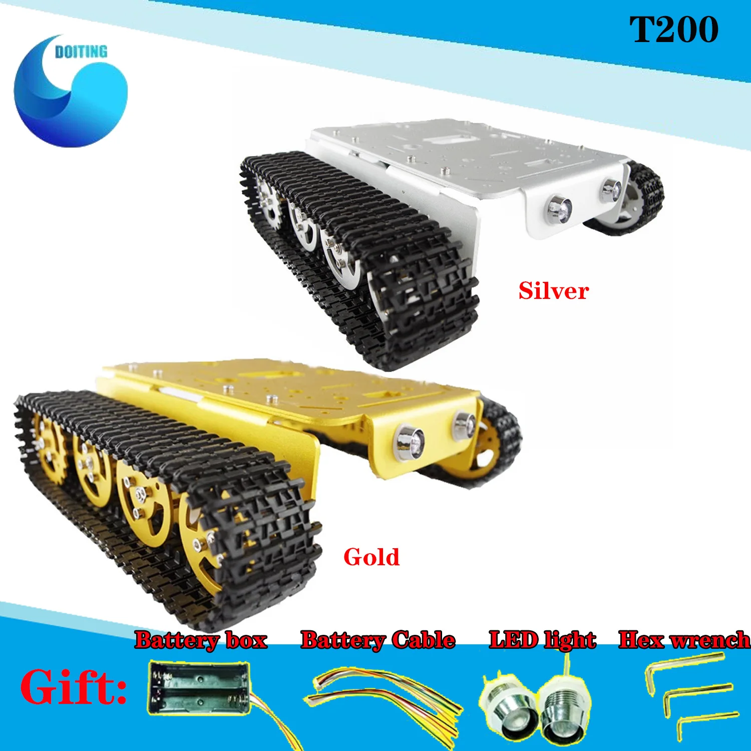 Robot Tank Car Chassis All Metal Crawler Tracked Vehicle Robotic Model ...