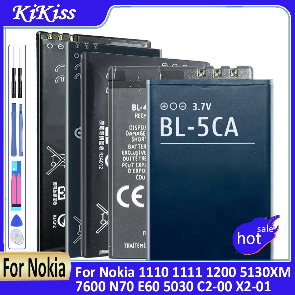 BL-5CA-4C-5B-5C-Battery-For-Nokia-1110-1111-1200-5130XM-7600-N70-E60 ...