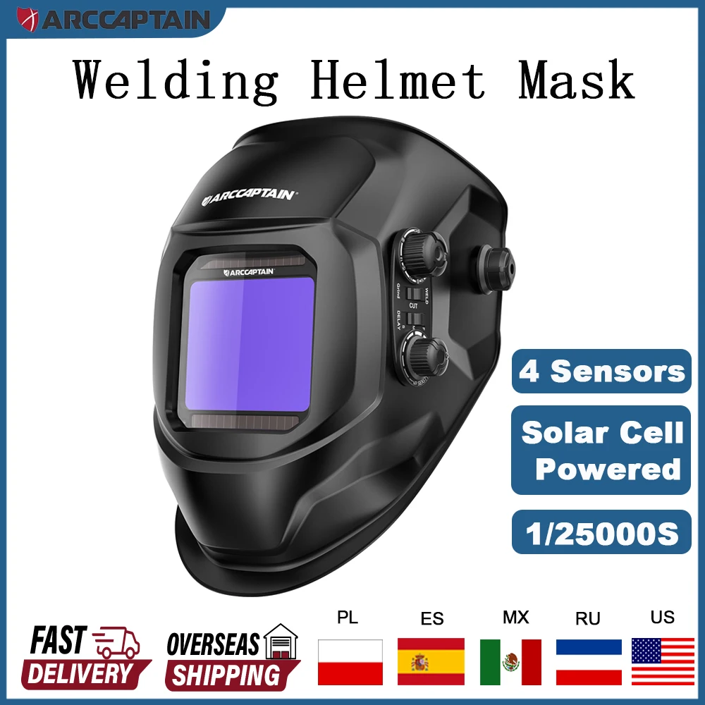 ARCCAPTAIN-Welding-Helmet-Auto-Darkening-Welding-Mask-4-Sensors-Solar ...