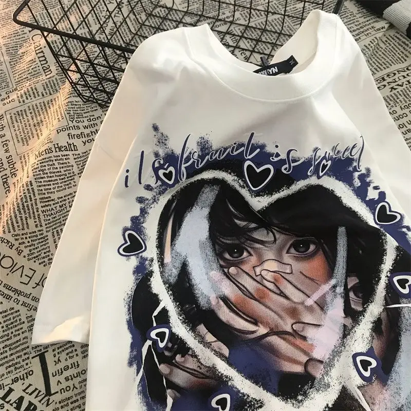 Summer-2024-Gothic-Oversized-Black-Tshirt-90s-Vintage-Trend-Yk2-Punk ...