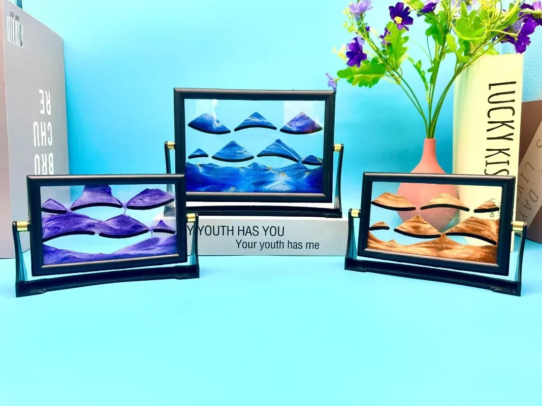Flipping-3D-Flowing-Sand-Painting-Decoration-Glass-Craft-Gift-Home ...