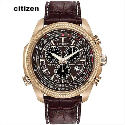 CITIZEN-light-kinetic-watch-black-gold-three-eyes-chronograph-calendar ...