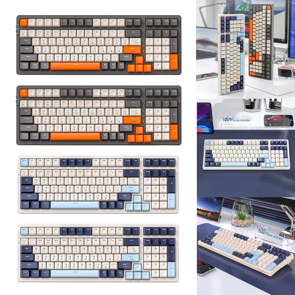 K8-Wireless-Mechanical-Keyboard-100-Keys-Bluetooth-Compatible-Keyboard ...