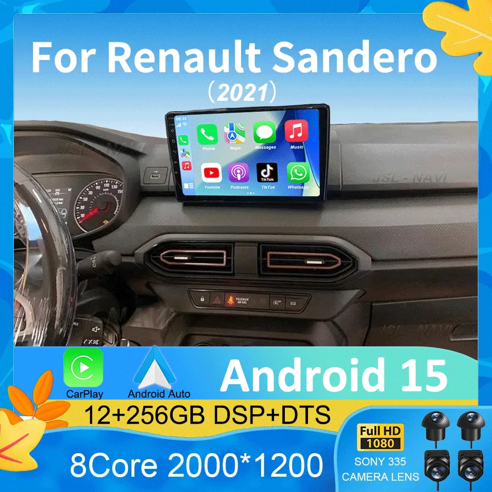 For Renault Sandero 2021 Car Radio Stereo Multimedia Video Player ...