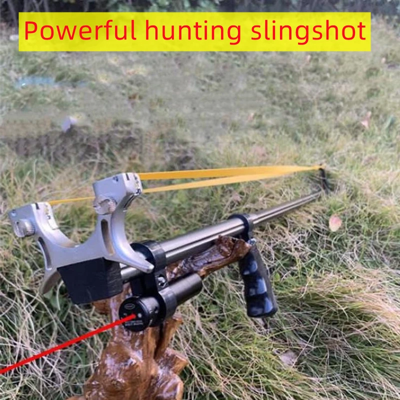 New Laser Aiming Slingshot Powerful Outdoor Hunting Competition ...