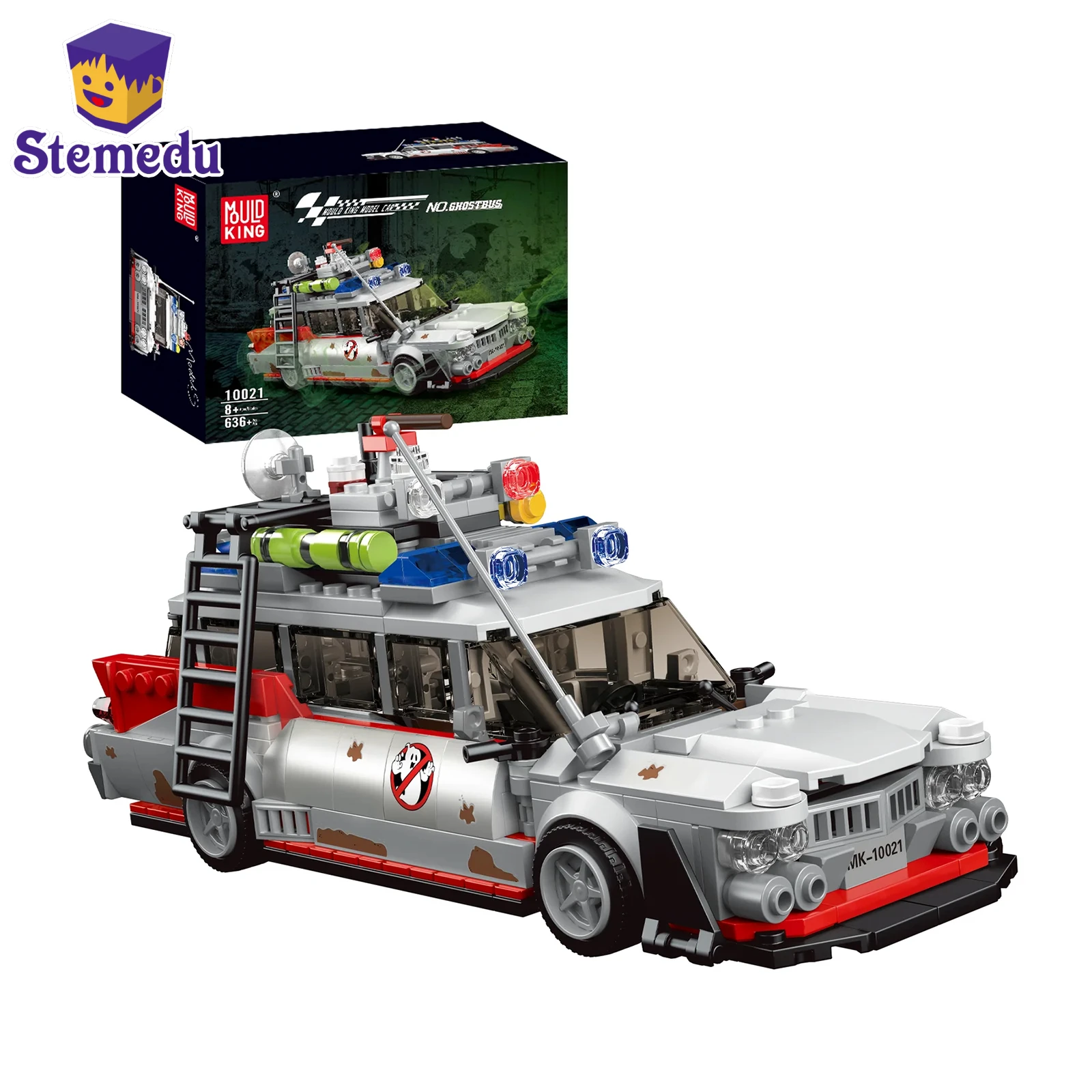 636PCS MOULD KING 27020 10021S Mini Ghost Bus Model ECTO-1 Technical ...