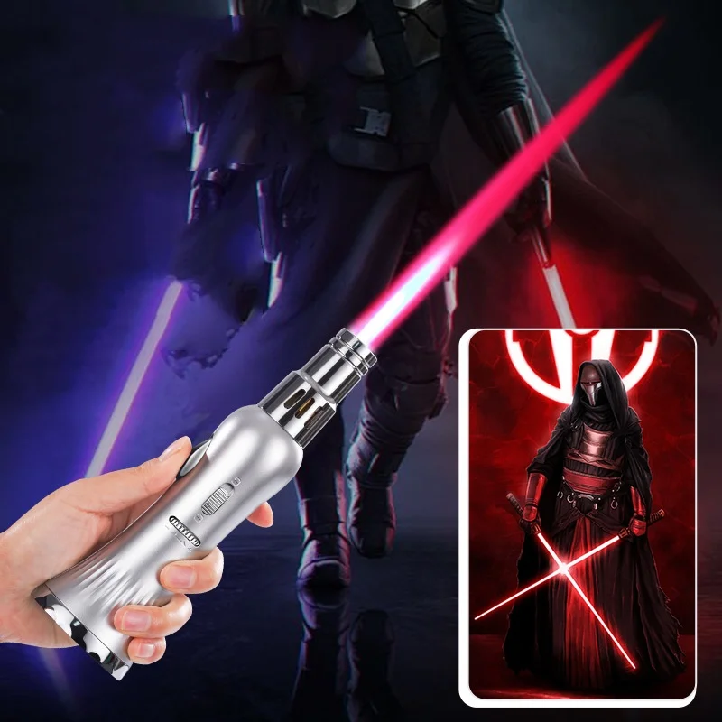 Metal-Turbine-Torch-Flame-Spray-Gun-Red-Flame-Butane-Gas-Lightsaber ...