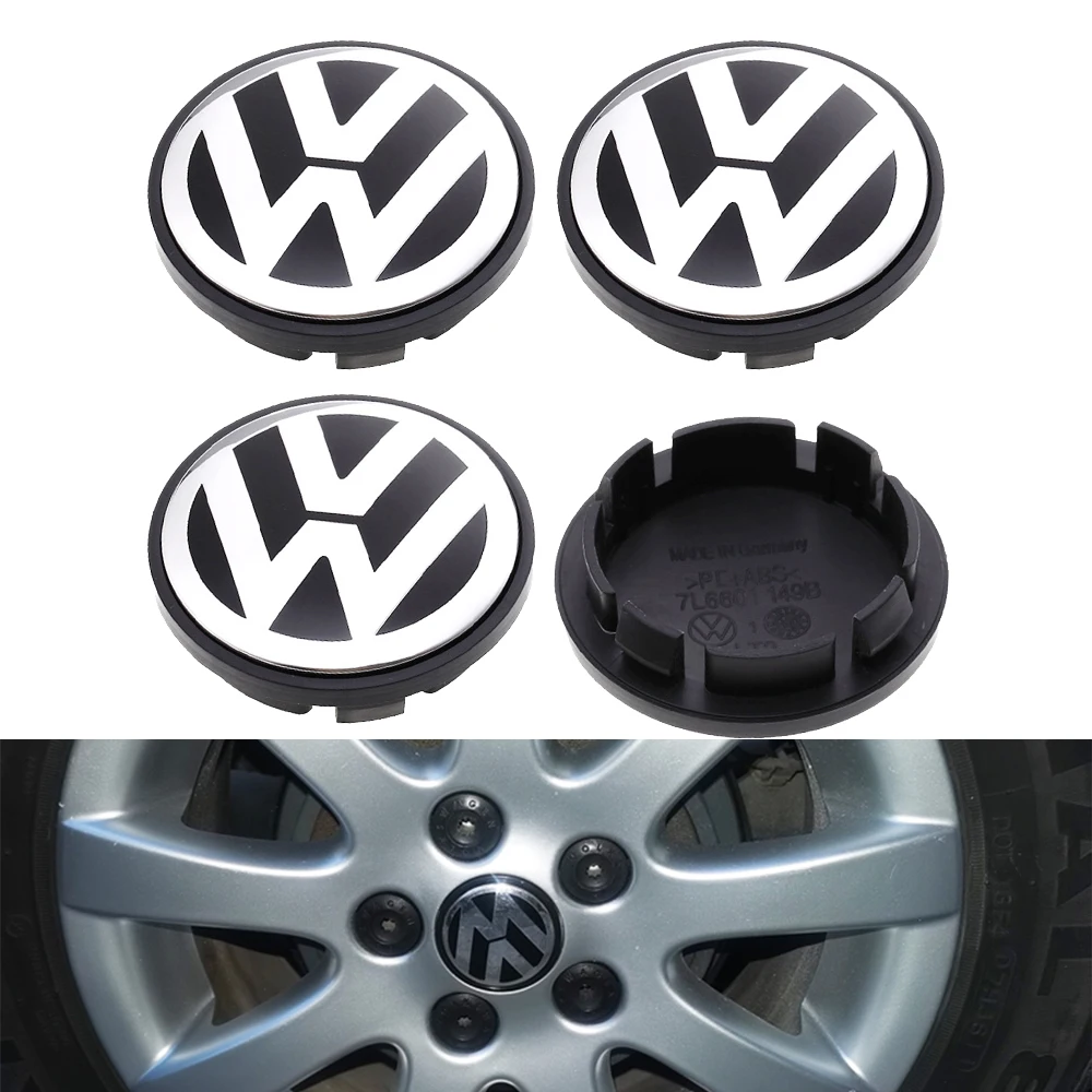 A-Set-of-4-Wheel-Center-Caps-Rim-Hub-Caps-For-Volkswagen-Waterproof ...