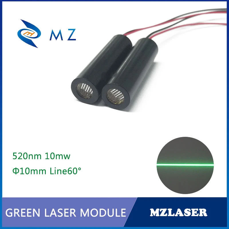 Compact Mini D10mm 520nm 10mw Green Line Laser Module Low Temperature ...