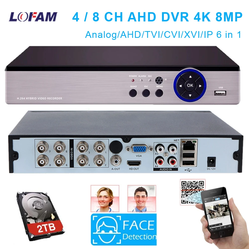 AHD-4K-8MP-DVR-NVR-8CH-4CH-Security-Video-Surveillance-Hybrid-DVR ...