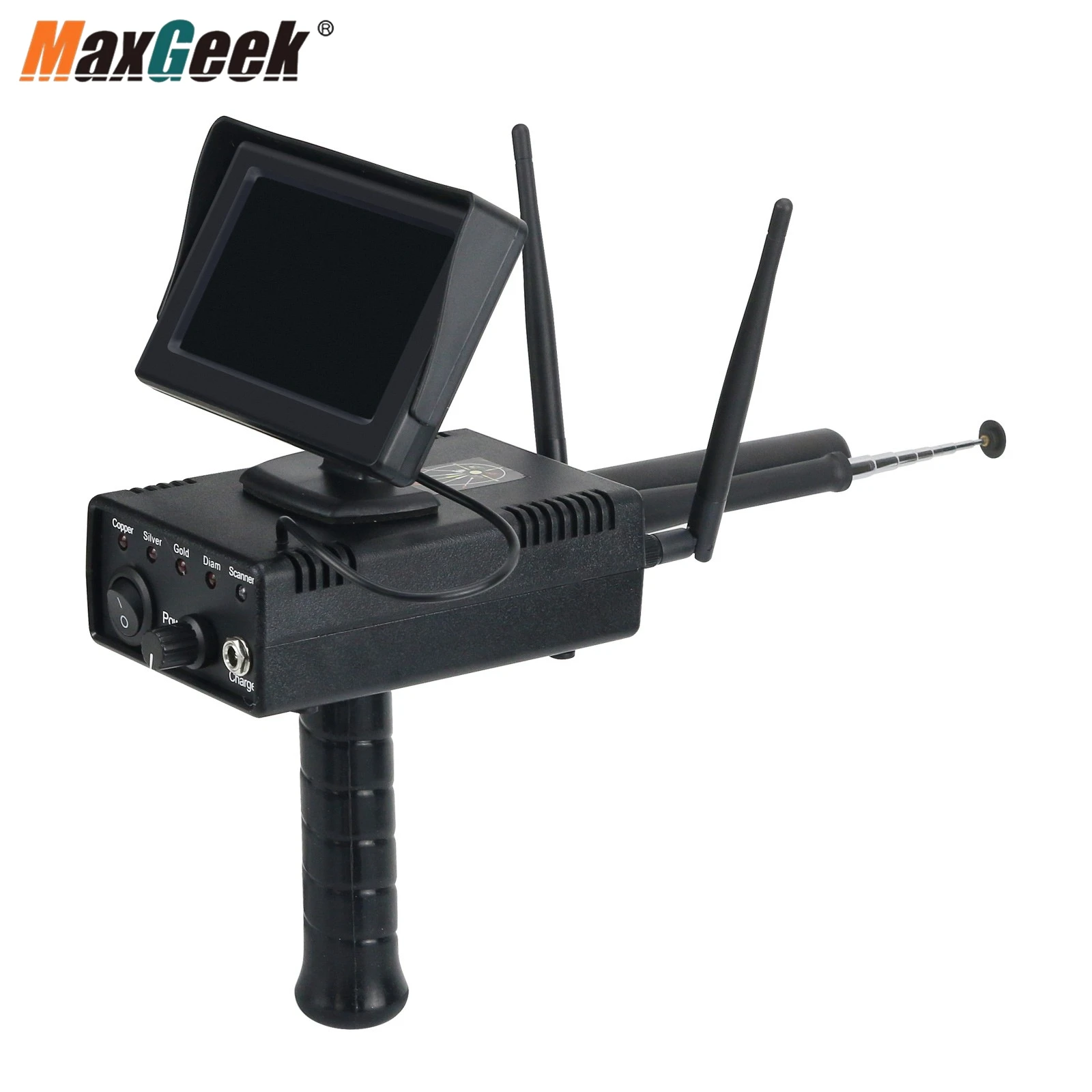 Maxgeek AKS Plus 3D Long Range Gold Detector Metal Finder Underground ...