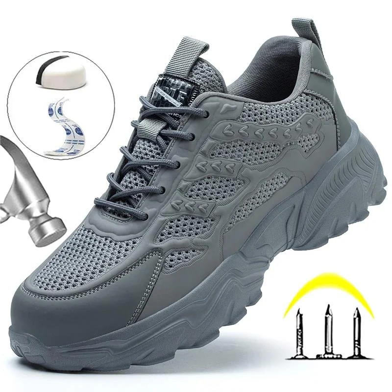 Safety Shoes Men Breathable Mesh Protective Shoes For Men Women Work ...