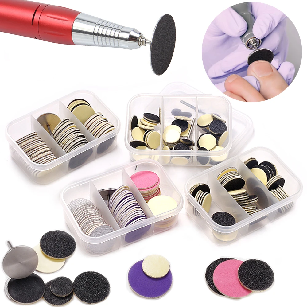 60PCS-Pedicure-Disc-Replaceable-Sandpaper-File-Foot-Dead-Skin-Remover ...