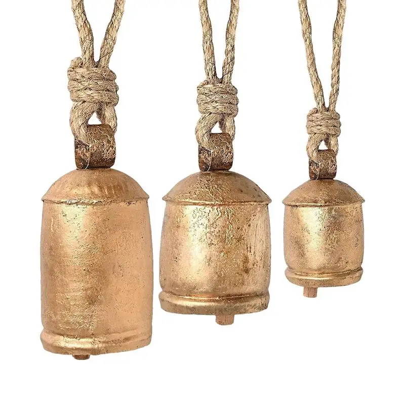 Cow-Bells-Christmas-Decor-Rustic-Harmony-Bells-3PCS-Giant-Bronze ...