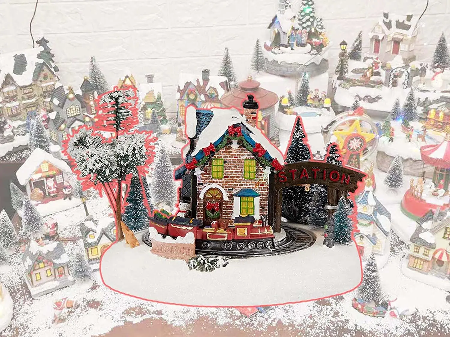 Christmas Village Houses Animated