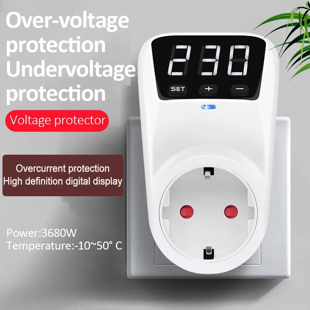 New-Adjustable-Voltage-Protector-Adjustable-Power-Surge-Protection-EU ...