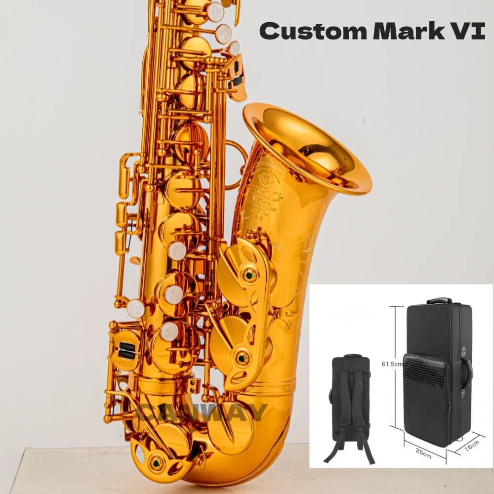Custom-Mark-VI-Saxofone-Alto-instrumentos-de-c-pia-cor-caf-cobre-simula ...