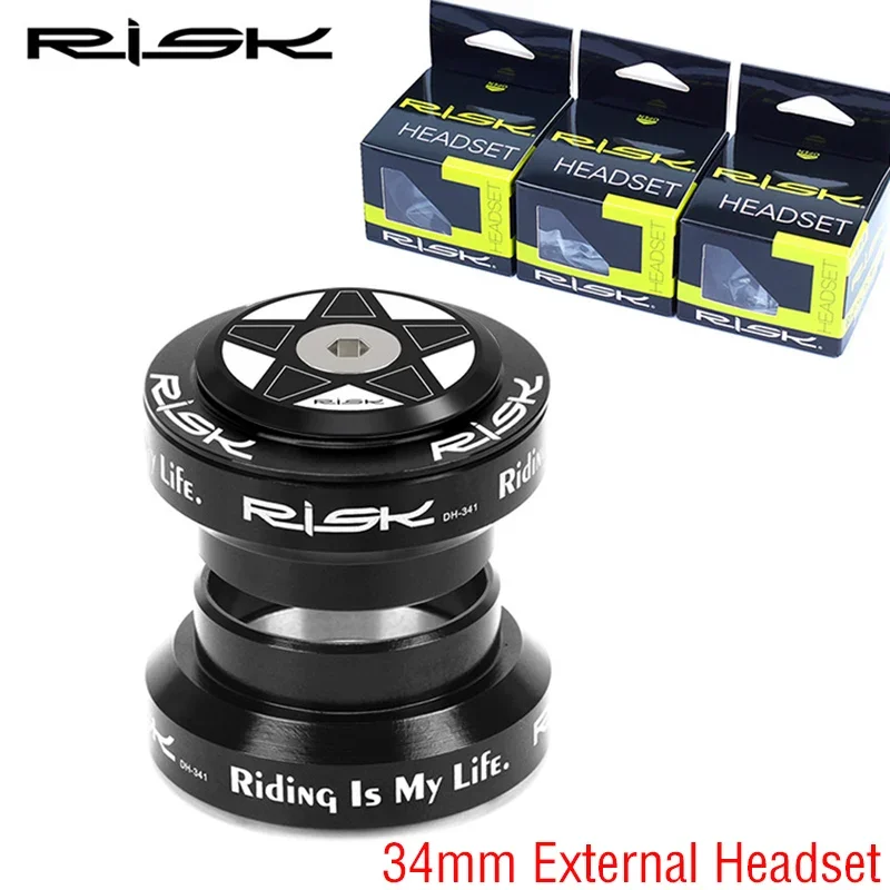 Bike-External-Headset-34mm-Straight-Head-Tube-Double-Bearing-Bicycle ...
