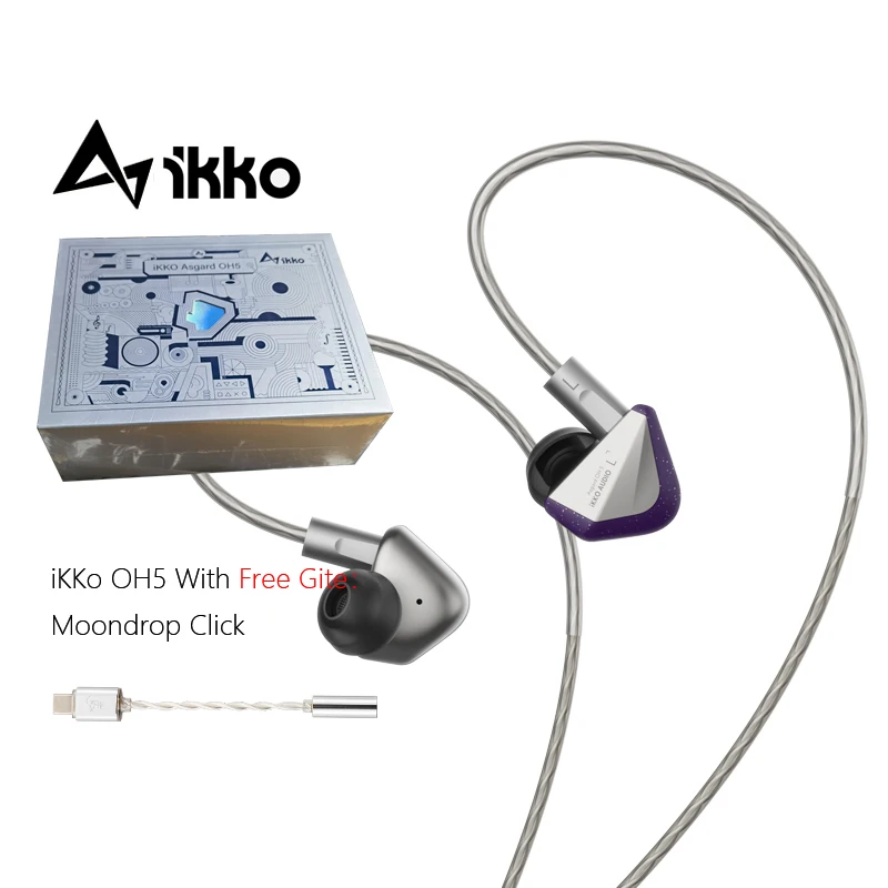 IKKO Asgard OH5 Wired Earphone HIFI Headphones Iem Headset The World's First Lithium magnesium ...