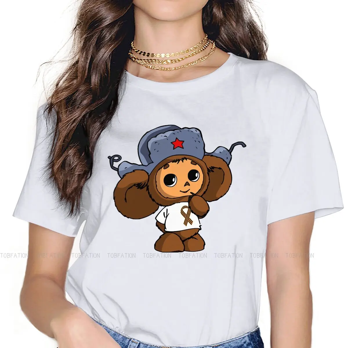 USSR-Women-Tshirts-Cheburashka-Cute-Soviet-Russian-Cartoon-Gothic-Vintage-Female-Clothing ...