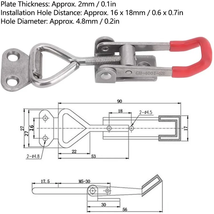Abrazadera-til-de-acero-inoxidable-accesorio-de-palanca-r-pida-de-GH ...