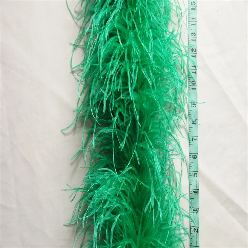 12ply-Fluffy-Ostrich-Feather-Boas-Deep-Green-Dyed-Natural-Ostrich ...