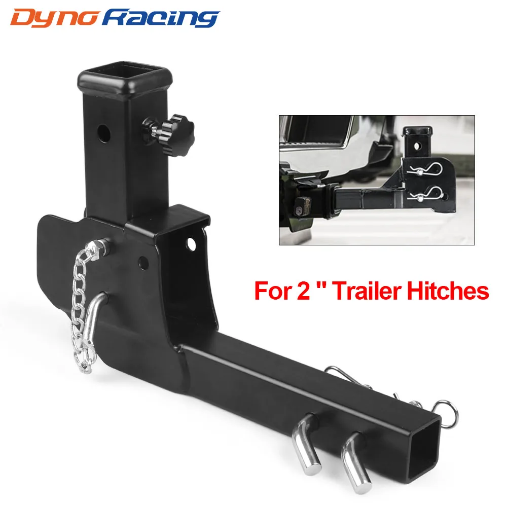 Folding 2" Trailer Hitch Mount Shank Foldable Adapter Cargo Wheelchair ...