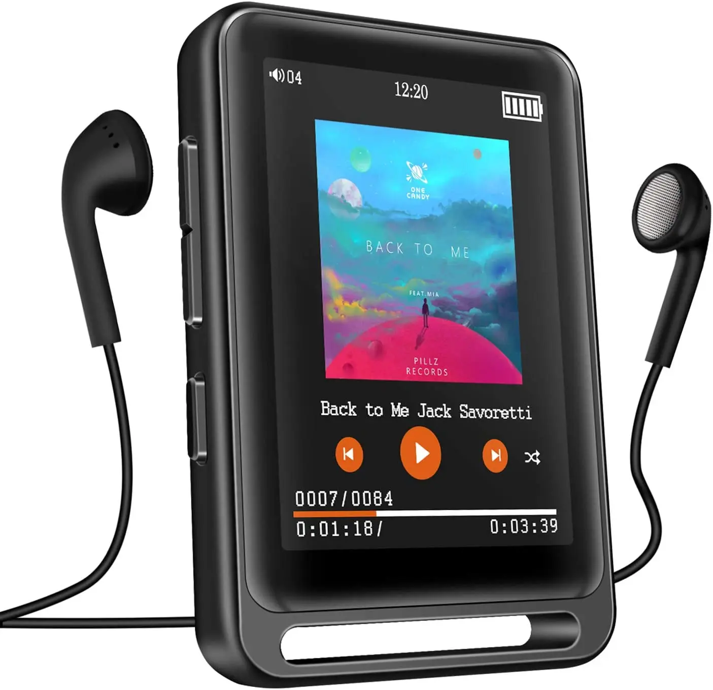 64gb mp3 player bluetooth 5.3 tela de toque leitor música portátil mp3 ...