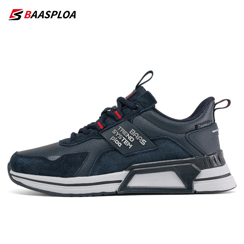 Baasploa Brand Men Fashion Leather Waterproof Casual Shoes Non-slip ...