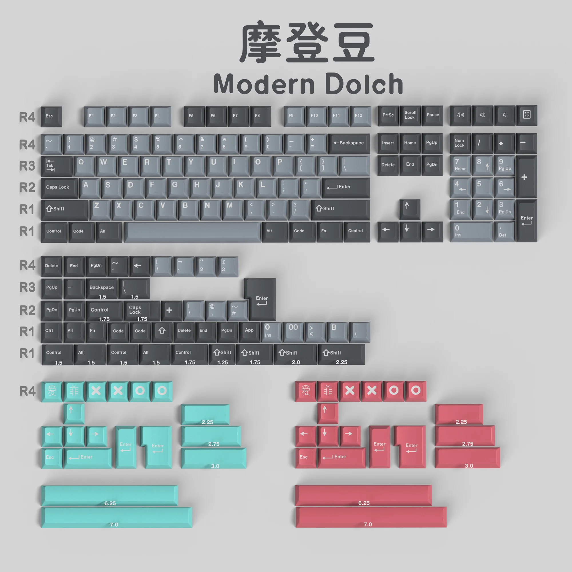 1-Set-GMK-Modern-Dolch-Keycaps-ABS-Double-Shot-Keycap-Cherry-Profile ...