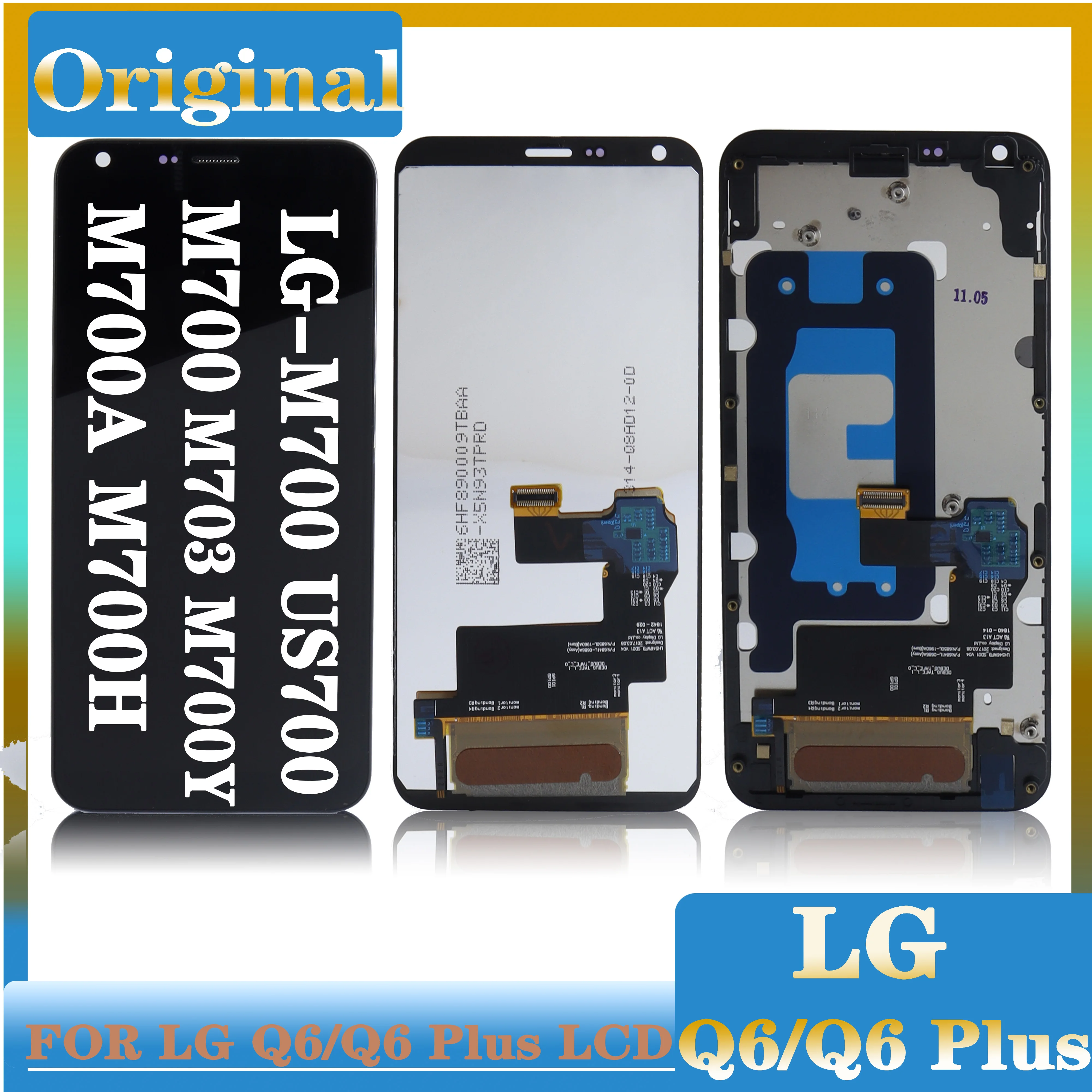 5.5'' Original For LG Q6 M700 LCD M700A US700 M700H M703 LCD With Frame ...
