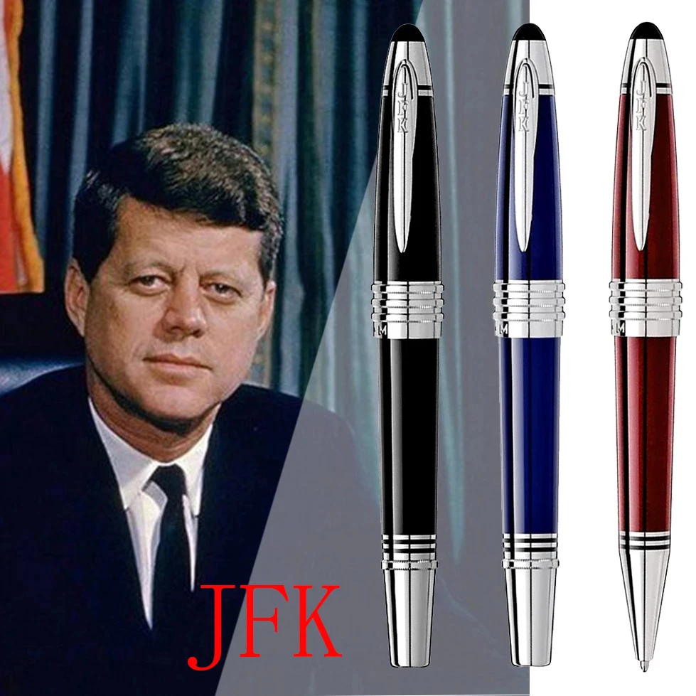 Luxo-Mb-John-F-Kennedy-Caneta-Esferogr-fica-De-Metal-Azul-Escuro ...