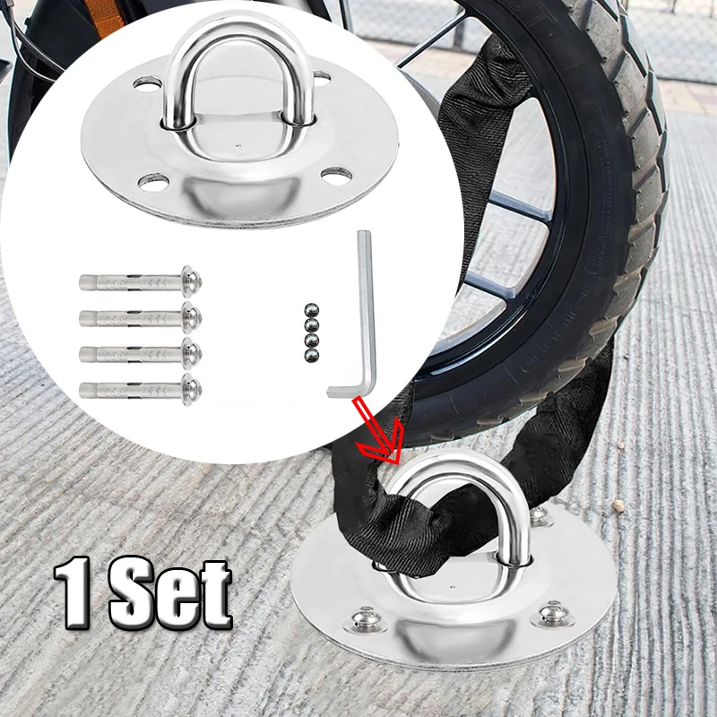 1 Set Heavy Duty Motorcycle Floor Wall Ground Anchor Kits For Motorbike ...