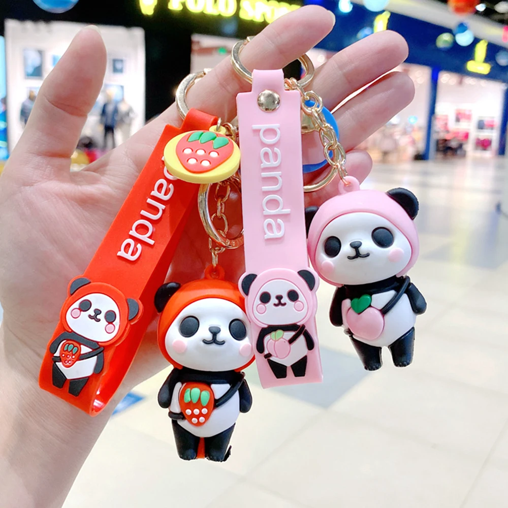 Cartoon-Panda-Keychain-Personalized-Keyrings-Cute-Key-Charm-Creative ...