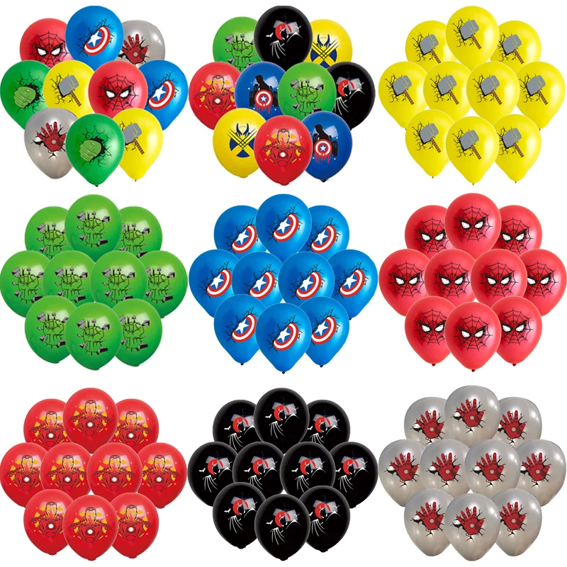 10 Uds. Globo de látex de Color sólido de Los Vengadores de Marvel ...