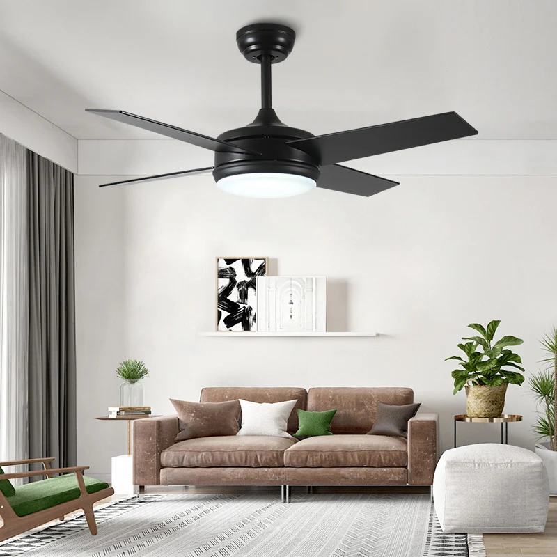 Modern-LED-ceiling-fan-lights-with-intelligent-switches-living-room ...