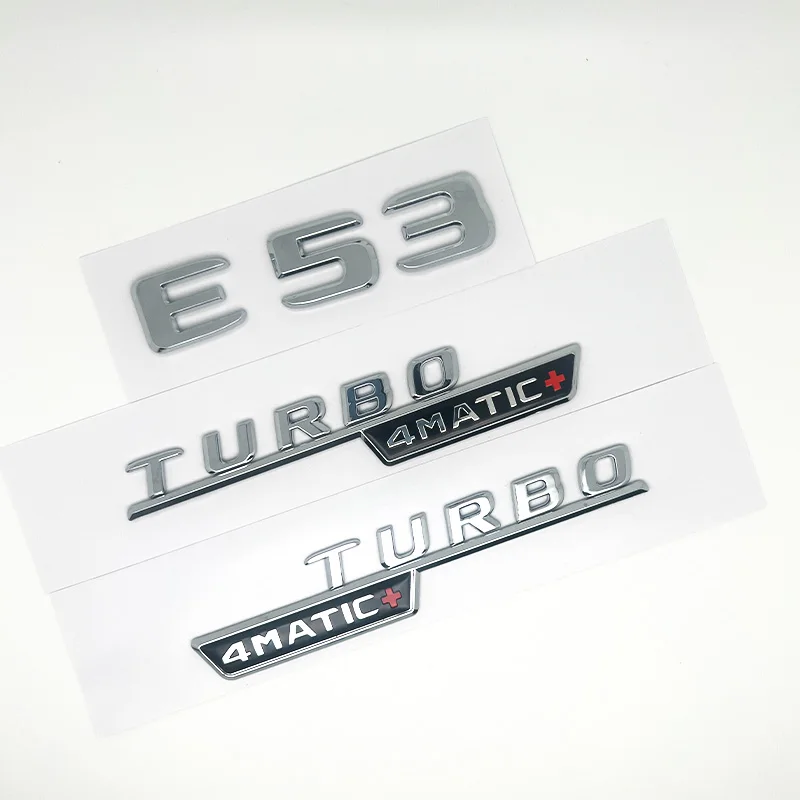 3D ABS Chrom Auto Buchstaben Logo E53 Fender TURBO 4MATIC Emblem ...