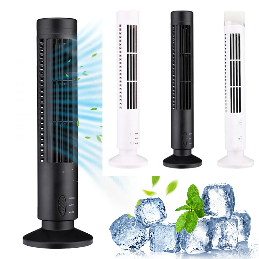 2.5W 38CM/33CM LED Tower Fan No Leaf 2 Gear Speed Stand Up Tower Fan ...