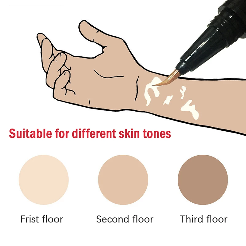 Vitiligo Leukoderma Covering Pen Waterproof Concealer Cream Liquid ...